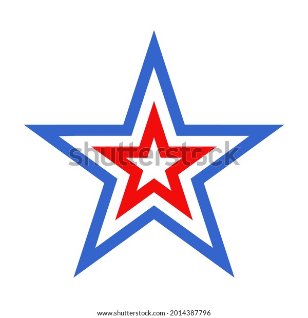 American Star Red White Blue High Stock Vector (Royalty Free ...