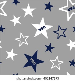 American Stars Flag Pattern Abstract Seamless Stock Vector (Royalty ...