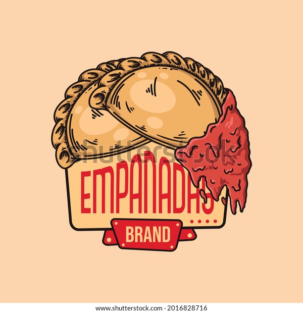 American Style Classic Empanadas Logo Stock Vector (Royalty Free ...