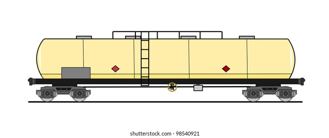 Gas Tank Railroad Car Gas Stock Vector (Royalty Free) 233050039 ...