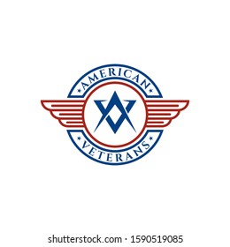 American Veterans Letter Av Monogram Logo Stock Vector (Royalty Free ...