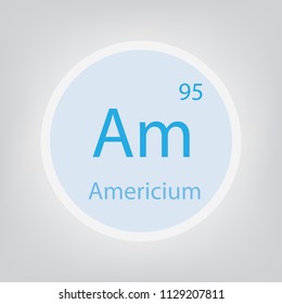 Americium Chemical Element Icon Vector Illustration Stock Vector ...