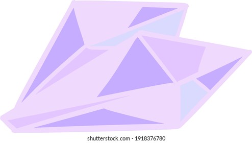 Amethyst Crystal Shard Vector Illustration Stock Vector (Royalty Free ...