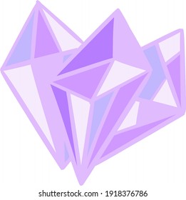 Amethyst Crystal Shard Vector Illustration Stock Vector (Royalty Free ...