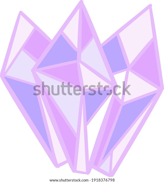Amethyst Crystal Shard Vector Illustration Stock Vector (Royalty Free ...