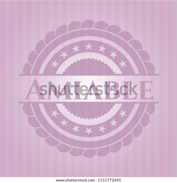 Amiable Retro Pink Emblem Stock Vector (Royalty Free) 1155772645 ...