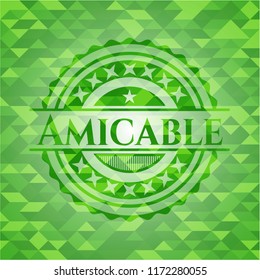 Amicable Realistic Green Emblem Mosaic Background Stock Vector (Royalty ...