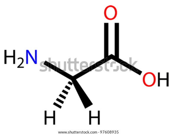 Amino Acid Glycine Structural Formula Stock Vector (Royalty Free) 97608935