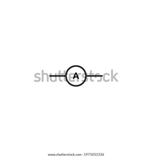 Ammeter Symbol Ammeter Icon On Electronic Stock Vector (Royalty Free ...