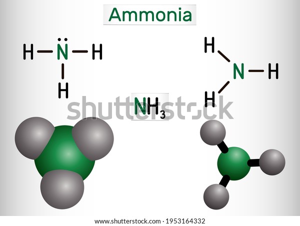 Ammonia Nh3 Molecule Pnictogen Hydride Inorganic Stock Vector (Royalty ... Ammonia Nh3 Molecule Pnictogen Hydride Inorganic Stock Vector (Royalty ...