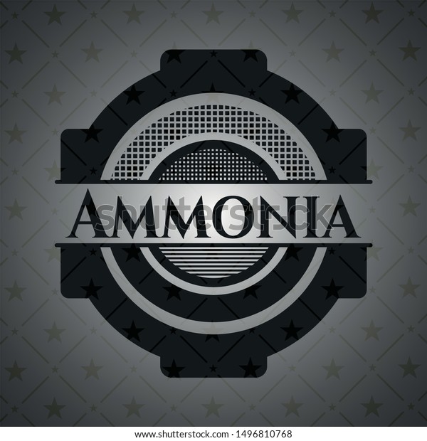 Ammonia Realistic Black Emblem Vector Illustration Stock Vector ...