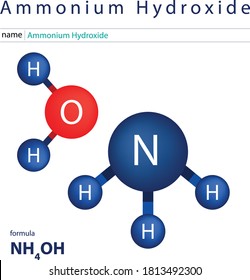 Ammonium Hydroxide Common Name Chemistry Stock Vector (Royalty Free ...