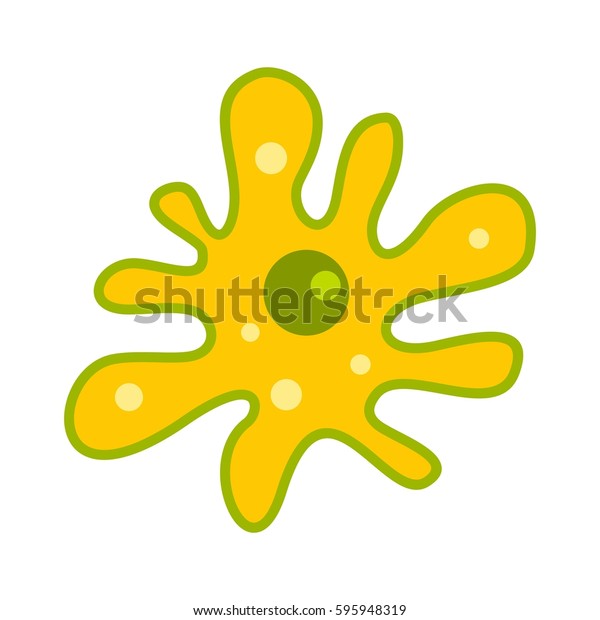 Amoeba Icon Flat Style Isolated On Stock Vector (Royalty Free ...
