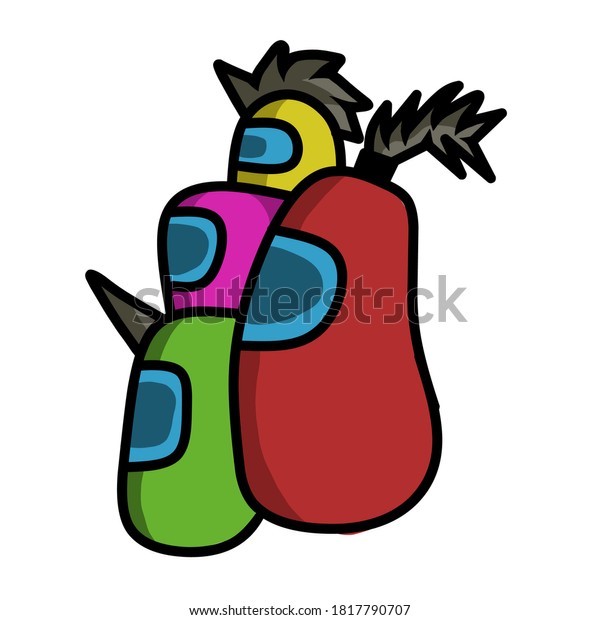 Among Us Character Game Ilustration Art Stock Vector (Royalty Free ...