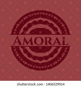 Amoral Red Emblem Retro Vector Illustration Stock Vector (Royalty Free ...