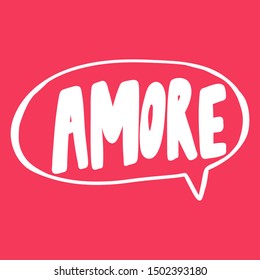 Amore Vector Hand Drawn Illustration Cartoon Stock Vector (Royalty Free ...