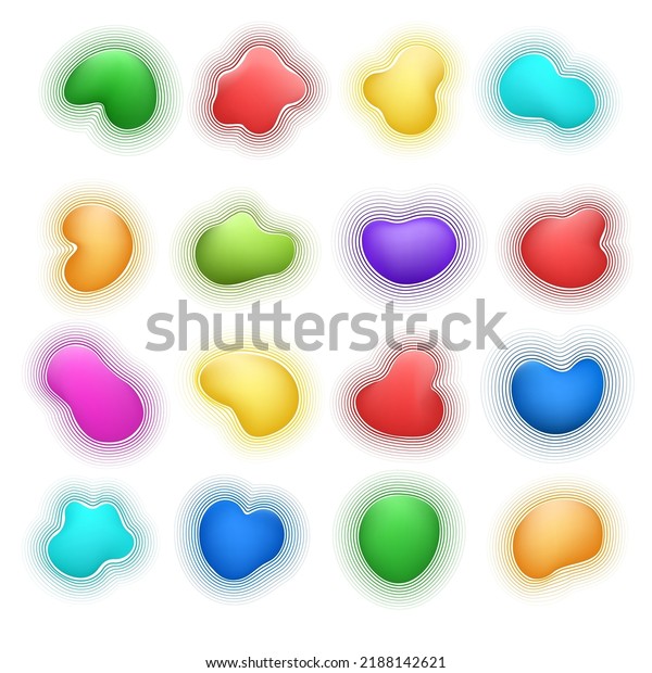 Amorphous Spots Jelly Blobs Contour Borders: เวกเตอร์สต็อก (ปลอดค่า ...