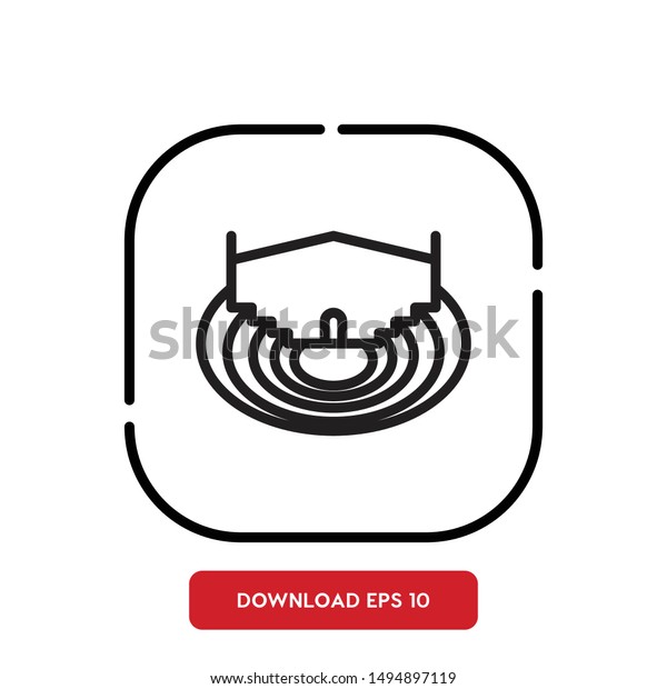 Amphitheater Art Symbol Outline Vector Icon 库存矢量图（免版税）1494897119 ...