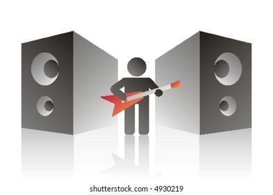 Amplifying Guitar Sound Stock Vector (Royalty Free) 4930219 | Shutterstock