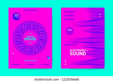 Amplitude Waves Electronic Music Poster Concept Stock Vector (Royalty ...