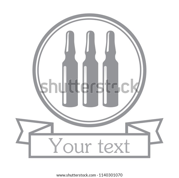 Ampoule Vial Emblem Label Logo Stock Vector (Royalty Free) 1140301070 ...