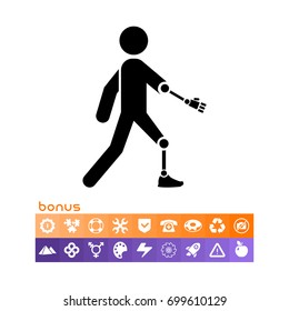 Amputated Arm Leg Icon Stock Vector (Royalty Free) 699610129 | Shutterstock