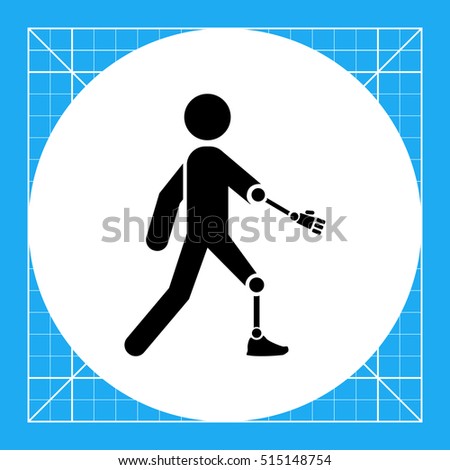Amputated Arm Leg Icon Stock Vector (Royalty Free) 515148754 - Shutterstock