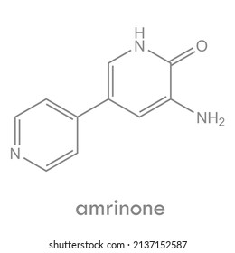 Estructura de la amrinona. Molécula de: vector de stock (libre de ...