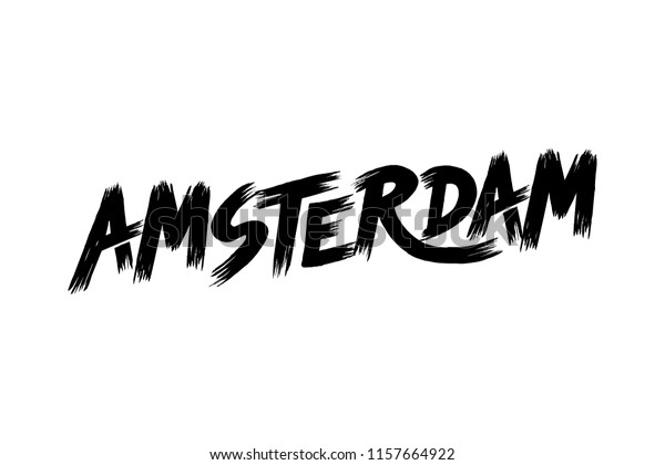 Amsterdam Typography Design Vector Tshirt Poster Stock Vector (Royalty ...