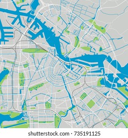 Amsterdam Vector Map Ultra Detailed Layers Stock Vector (Royalty Free ...