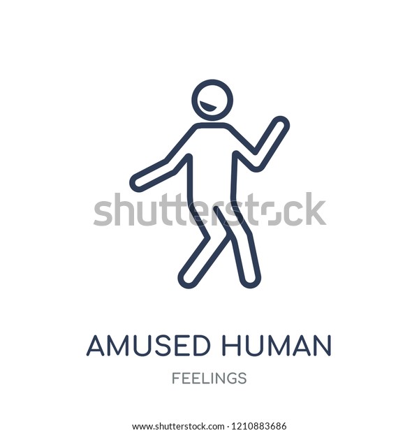 Amused Human Icon Amused Human Linear Stock Vector (Royalty Free ...