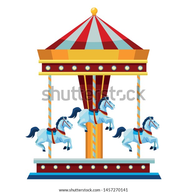 Amusement Park Carousel Symbol Isolated Vector Stock Vector (Royalty ...