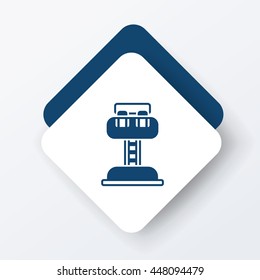Amusement Park Drop Tower Icon: vector de stock (libre de regalías ...