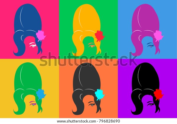 Amy Winehouse Vector Portrait Coloured Version: vector de stock (libre ...