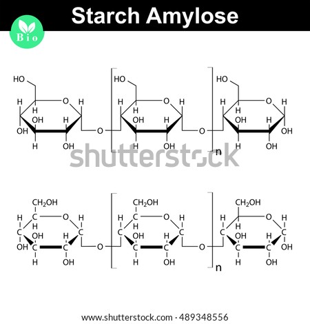 Amylose Polymer Chemical Structure Starch Component Stock-Vektorgrafik ...