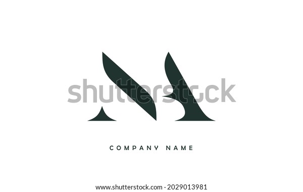 Na Alphabets Letters Logo Monogram Stock Vector (Royalty Free ...