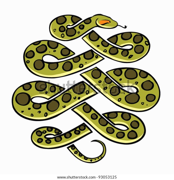 Anaconda Snake Vector Illustration: vector de stock (libre de regalías ...