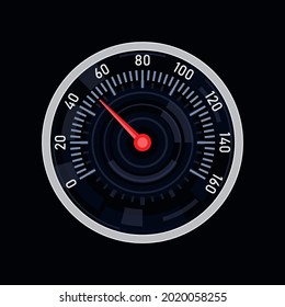 Analog Car Speedometer On White Background Stock Vector (Royalty Free ...