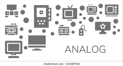 Analog Icon Set 11 Filled Analog Stock Vector (Royalty Free) 1321887320 ...
