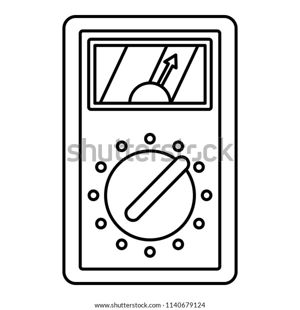 Analog Multimeter Icon Outline Illustration Analog Stock Vector ...