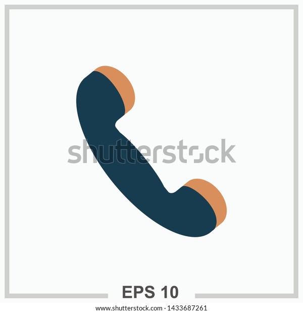 Analog Phone Icon Colored Isolated Vector Stock Vector (Royalty Free ...