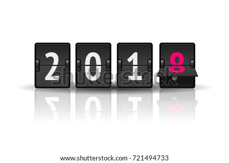 Analog Scoreboard Flip Calendar New Year Stock Vector (Royalty Free ...