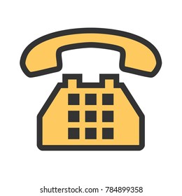 Analog Telephone Icon Stock Vector (Royalty Free) 784899358 | Shutterstock