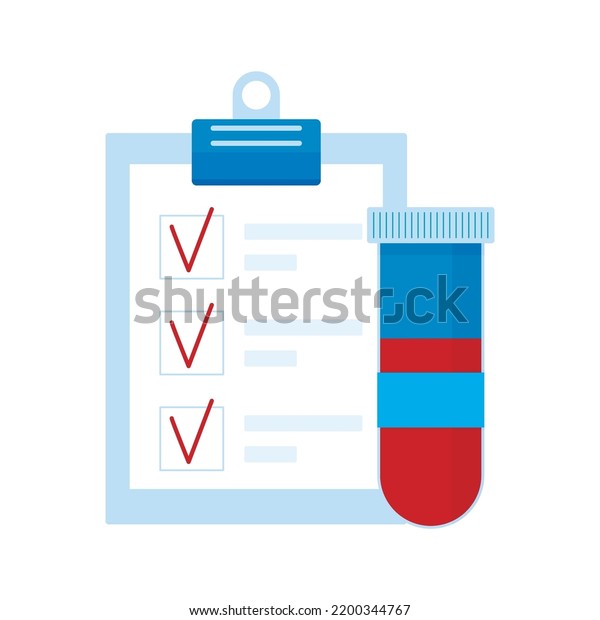 Analysis Blood Report Check Plazma Donation Stock Vector (Royalty Free ...