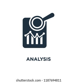 Analysis Icon Black Filled Vector Illustration Stock Vector (Royalty ...