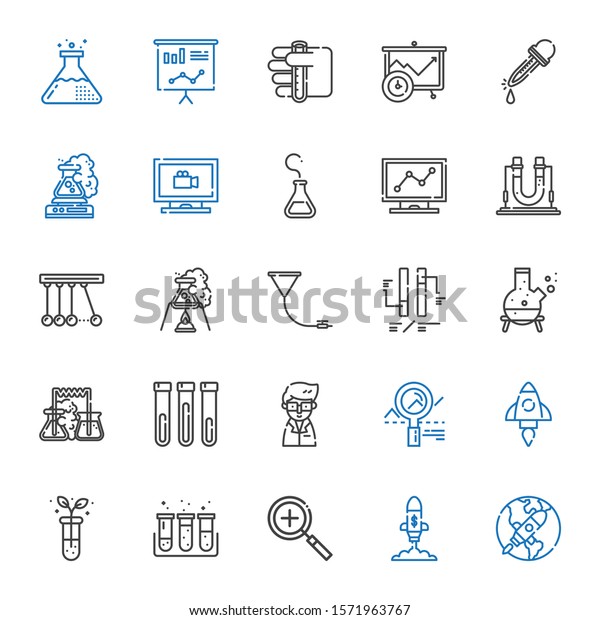 Analysis Icons Set Collection Analysis Startup Stock Vector (Royalty ...