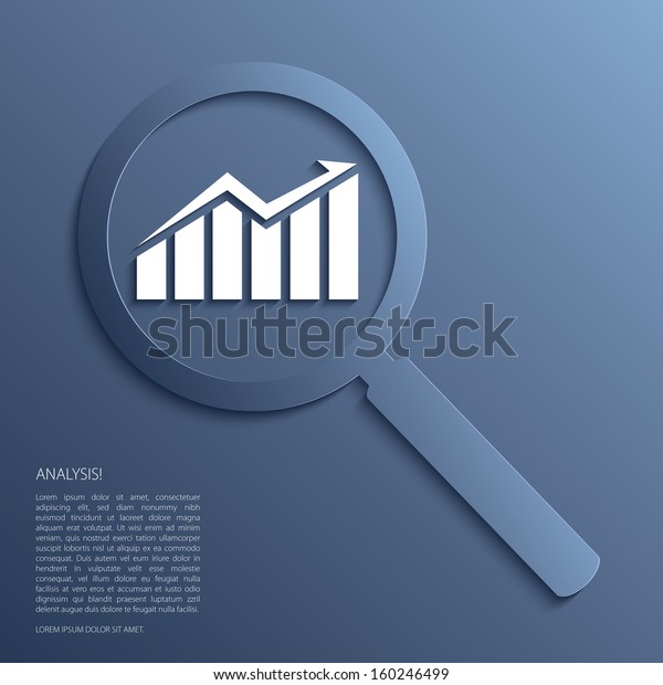 Analysis Magnifying Glass Icon Vector Stock Vector (Royalty Free) 160246499