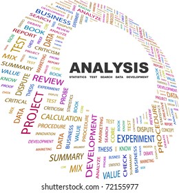 Analysis Word Collage On White Background Stock Vector (Royalty Free ...