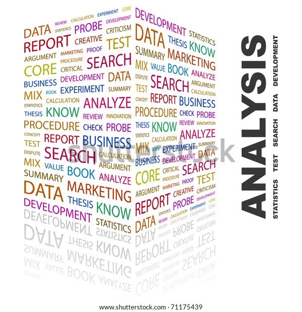 Analysis Word Collage On White Background Stock Vector (Royalty Free ...