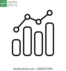 Analytic Icon Line Combo Bar Chart Stock Vector (Royalty Free ...